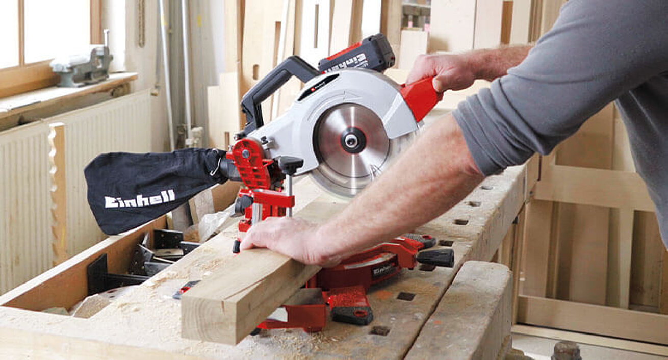 Mitre saws from Einhell: Maximum efficiency for all sawing projects